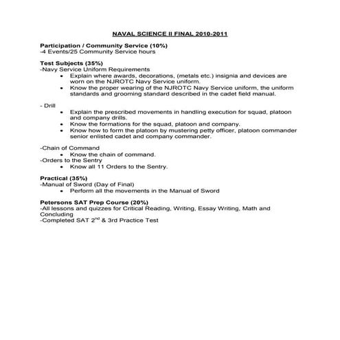 Naval science ii final review 2010 | PDF | Women\'s Clothing | Women\'s ...