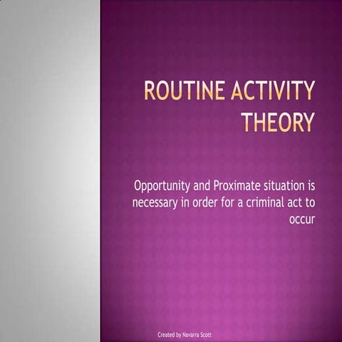 Navarra's routine activity theory presentation | PPTX