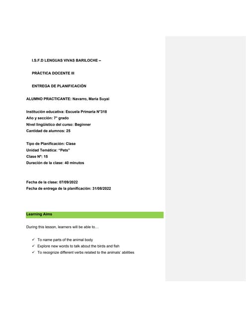 Lesson plan 2 alfa writing farm animals | PDF