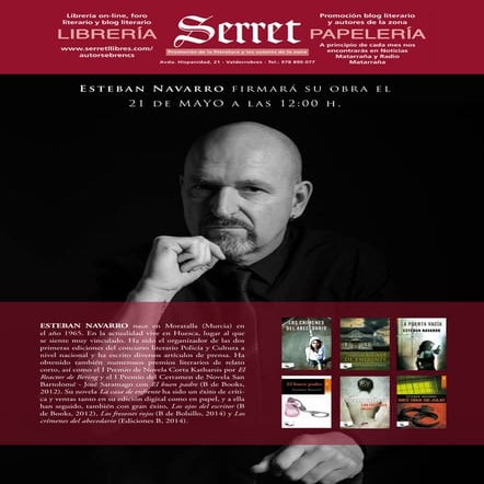 Esteban Navarro vuelve a Librería Serret con 'El buen padre' (Ediciones ...