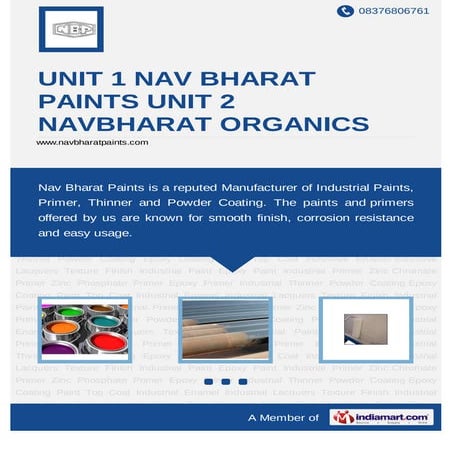 UNIT 1 NAV BHARAT PAINTS UNIT 2 NAVBHARAT ORGANICS, Faridabad ...