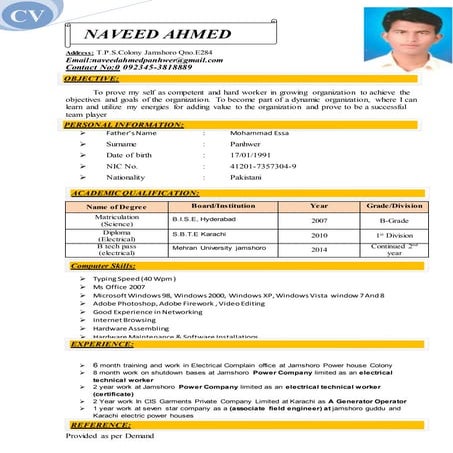 Naveed dp cv (2) | DOCX
