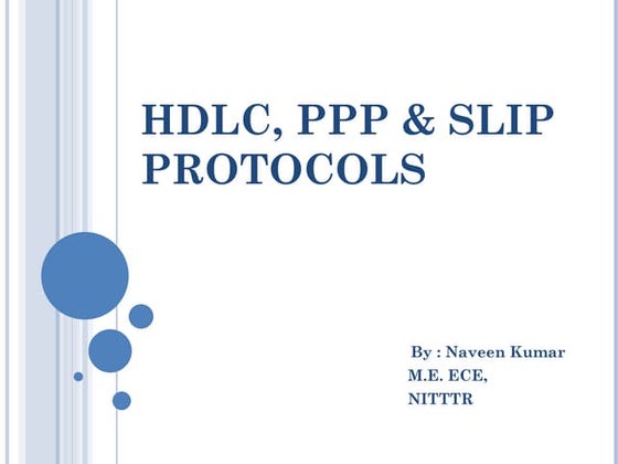 HDLC(high level data link control) | PPTX | Computer Networking | Computing
