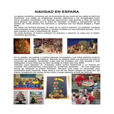 Aprender español: Tradiciones navideñas en España (nivel intermedio) | PDF