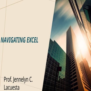 Easy navigation and used for Microsoft exel | PPTX