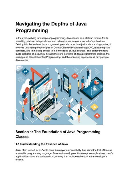 Navigating the Depths of Java Programming | PDF Navigating the Depths of Java Programming | PDF