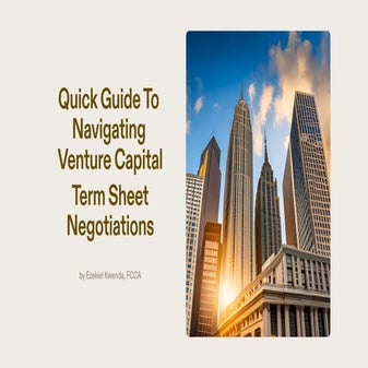 Navigating VC Negotiations | PDF | Venture Capital | Business Banking & Finance