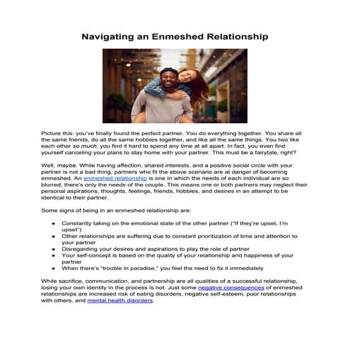 Navigating an Enmeshed Relationship. | PDF