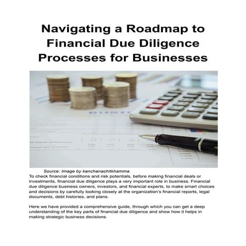 Navigating a Roadmap to Financial Due Diligence Processes for ...