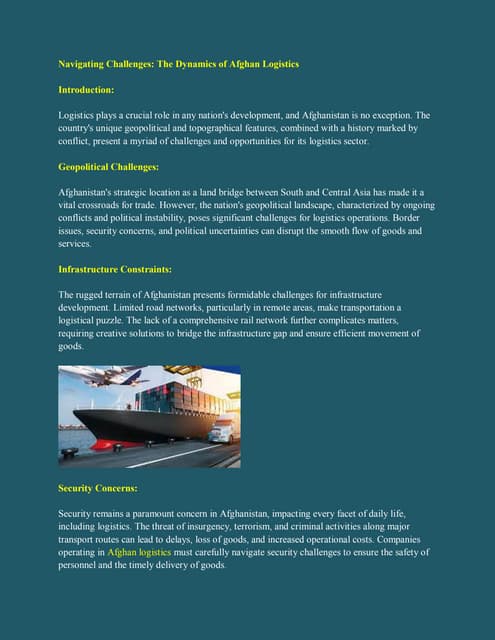 Why Location Matters - The Geographical Challenges of Afghan Logistics.pdf