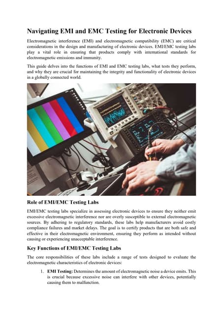 EMI and EMC Testing Laboratory Services in India.pdf