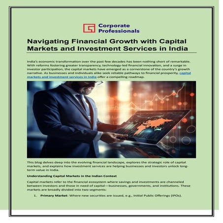 Navigating Financial Growth with Capital Markets and Investment ...