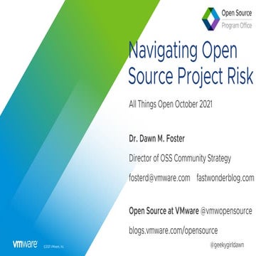 Navigating Open Source Risk Ppt