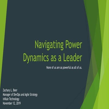 Navigating Power Dynamics as a Leader | PPT