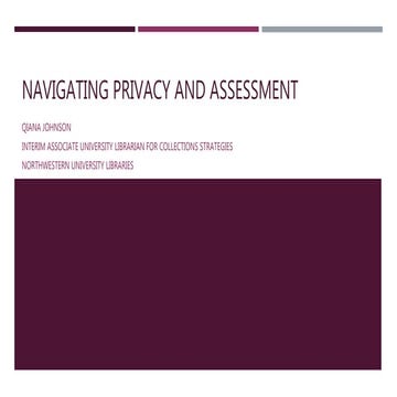 Johnson "Navigating Privacy and Assessment"" | PPT