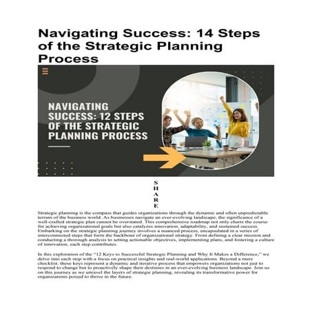Navigating Success: 14 Steps of the Strategic Planning Process | PDF
