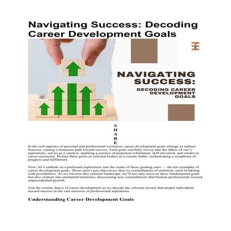 10 Best Examples of Career Development Goals | Future Education ...