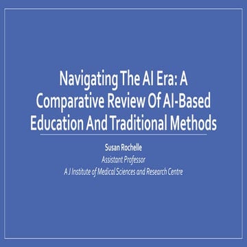 Navigating the AI Era: A Comparative Review of AI-Based Education and ...