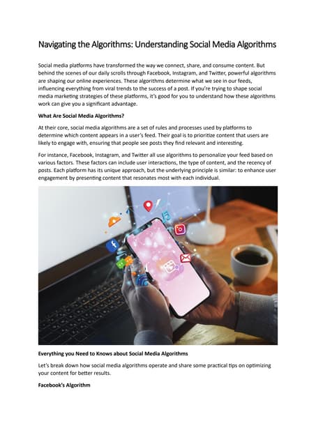 How Do Social Media Algorithms Work? | PPTX