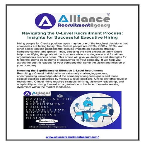 Navigating the C-Level Recruitment Process Insights for Successful ...