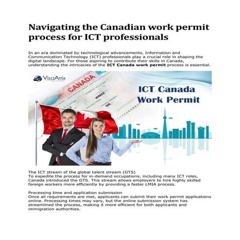 Navigating the Canadian work permit process for ICT professionals | PDF