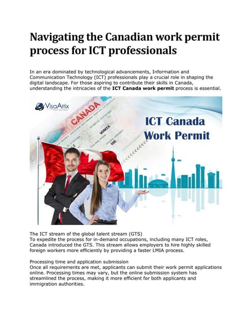 Canada ict work permit | Canada ict to permanent residency | ict work ...