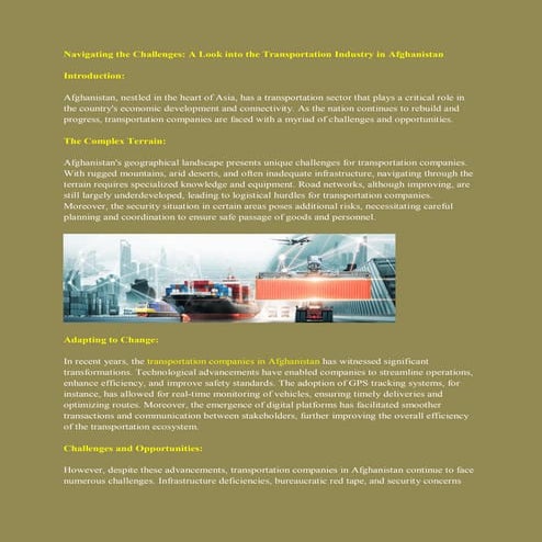 Afghan Logistics_ Challenges and Solutions.pdf