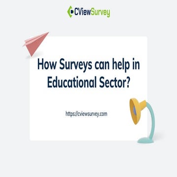 How surveys can help in Education sector? | PDF