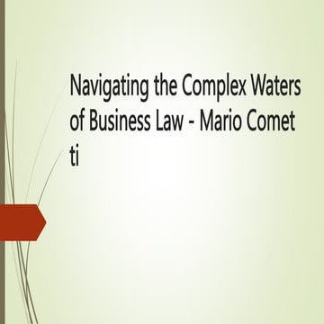 Regulation of Commercial Entities Laws | PDF