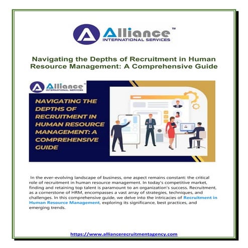 Navigating the Depths of Recruitment in Human Resource Management A ...