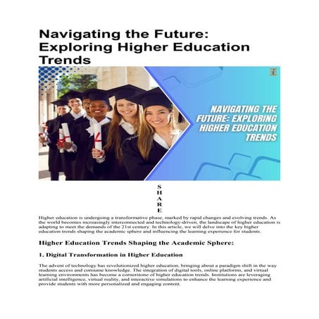 Navigating the Future: Exploring Higher Education Trends | PDF