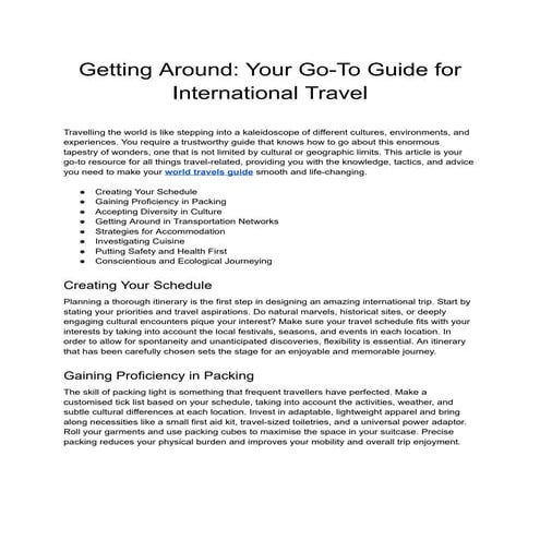 World travel guide | PDF