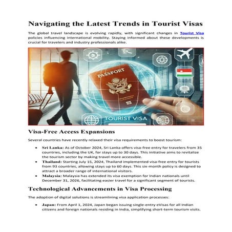 Navigating the Latest Trends in Tourist Visas - Rama Overseas | PDF