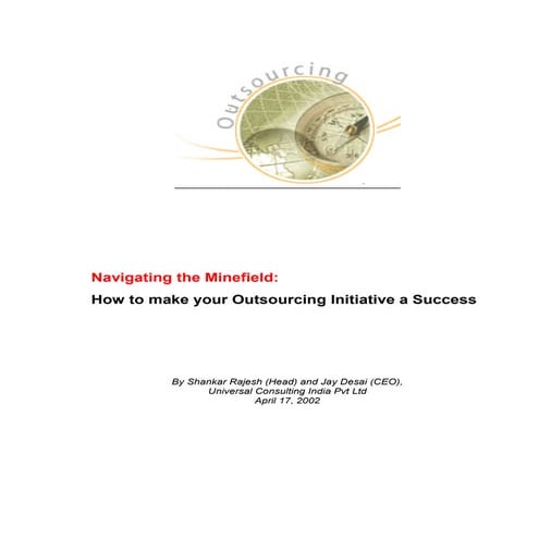 Navigating the minefield how to make your outsourcing initiative a success | PDF | Business ...