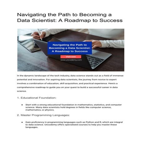 Navigating the Path to Becoming a Data Scientist_ A Roadmap to Success ...