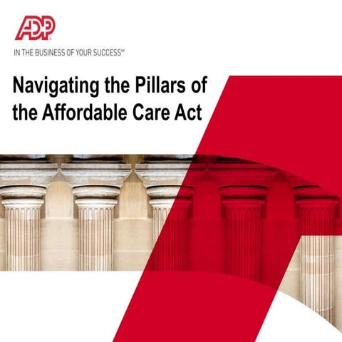 Navigating the Pillars of the ACA - How ADP Can Help | PPT