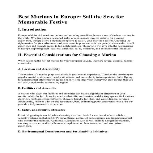 Nautical Tourism in Europe.pptx riyadh a | PPTX