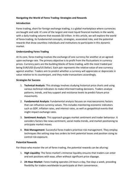 Learn Forex Trading - A Step-By-Step Guide For Beginners | PDF