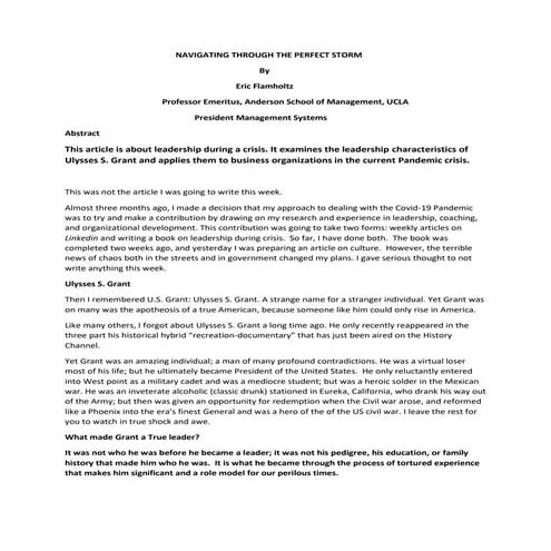 Navigating through the perfect storm | PDF