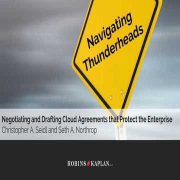 Navigating Thunderheads: Drafting and Negotiating Secure Cloud ...