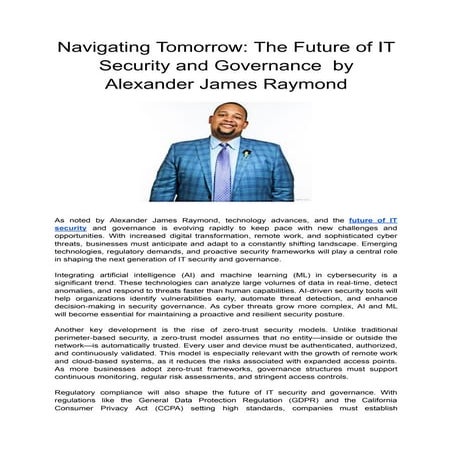 Navigating Tomorrow_ The Future of IT Security and Governance by ...