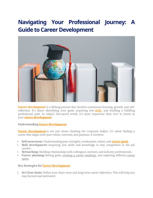 Navigating Your Professional Journey A Guide To Career Developmentdocx