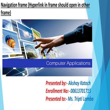 Navigation frame | PPTX | Web Design and HTML | Internet