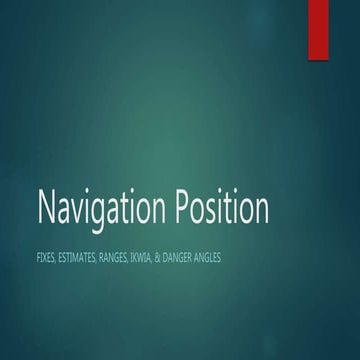 Navigation Position: Sea Scout Ship 378 | PPTX
