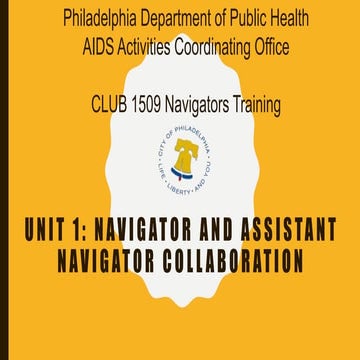 Navigator training unit 1 Prepared by Antar Bush | PPTX