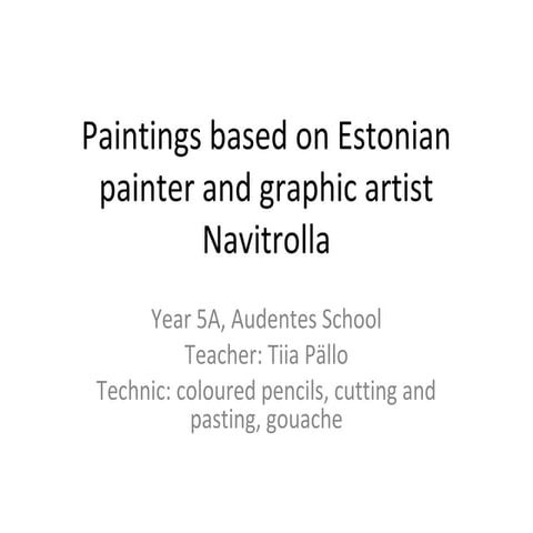 Navitrolla ainetel | PPT