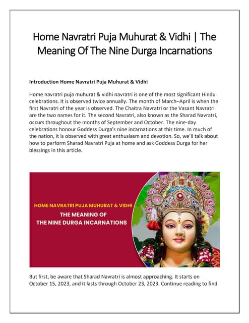 Durga Puja powerpoint presentation | PPTX | Hinduism | Religion & Spirituality