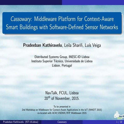 Cassowary: Middleware Platform for Context-Aware Smart Buildings with ...