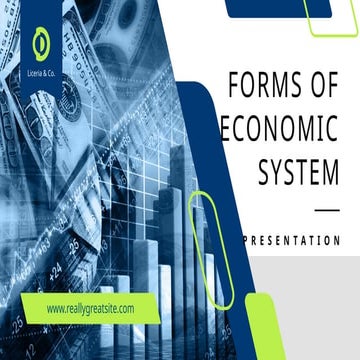 Navy And Green Modern Forms Of Economic System Presentation .pptx