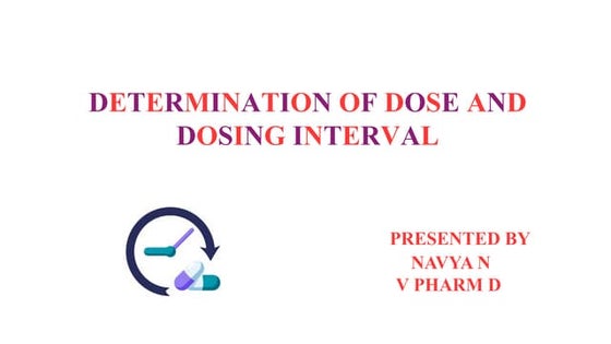 Introduction to dosage regimen and Individualization of dosage regimen ...